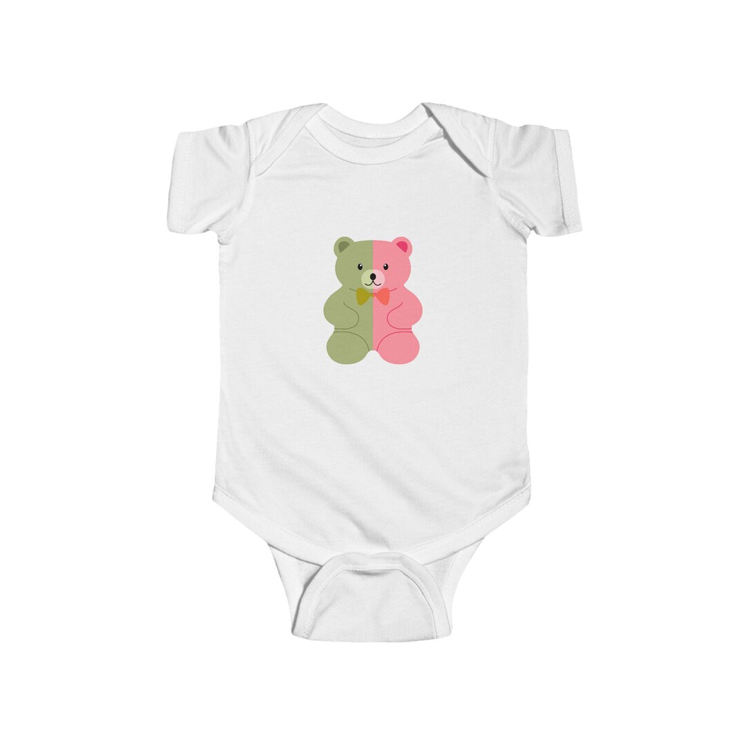 Two-tone Split Teddy Bear Bodysuit | Baby Onesie - Etsy