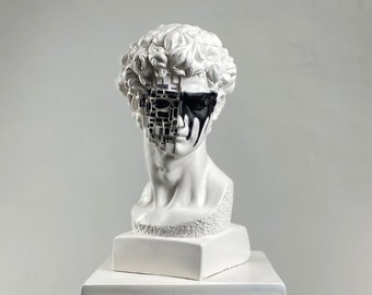 David Sculpture Statue, David Bust Statue, Pop Art Sculpture, Modern ...