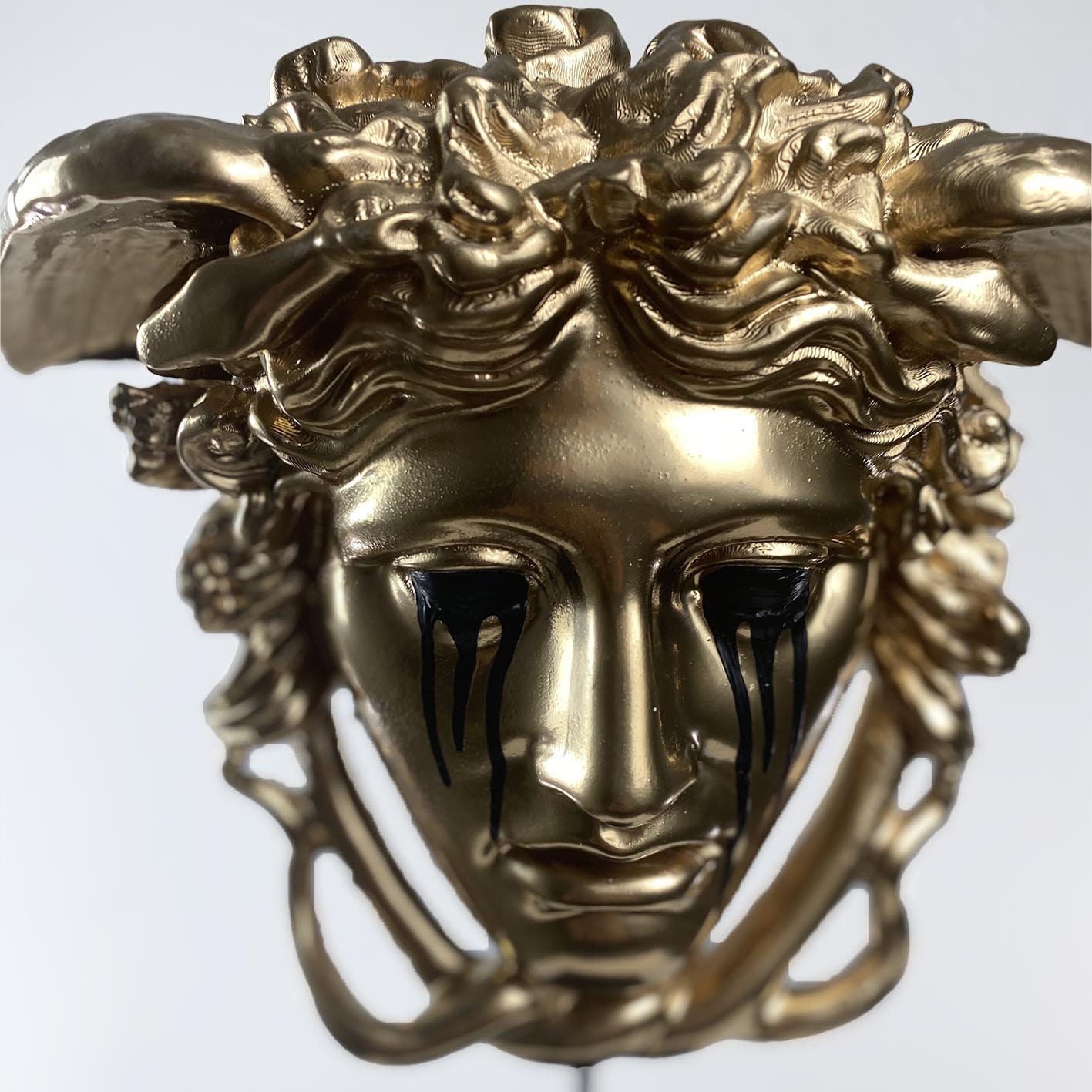 Medusa 'black Tears' Pop Art Sculpture, Modern Home Decor, Medusa Head ...
