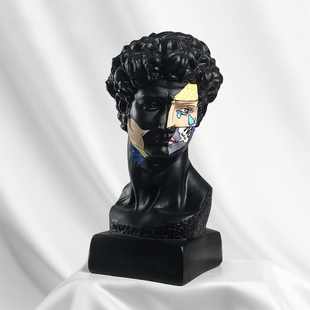 David Sculpture Statue, David Bust Statue, Pop Art Sculpture, Modern ...