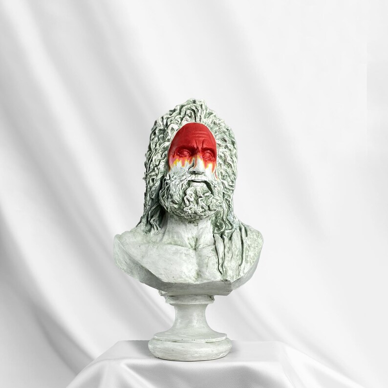 Zeus Pop Art Sculpture Large Zeus Sculpture Statue Zeus Bust - Etsy