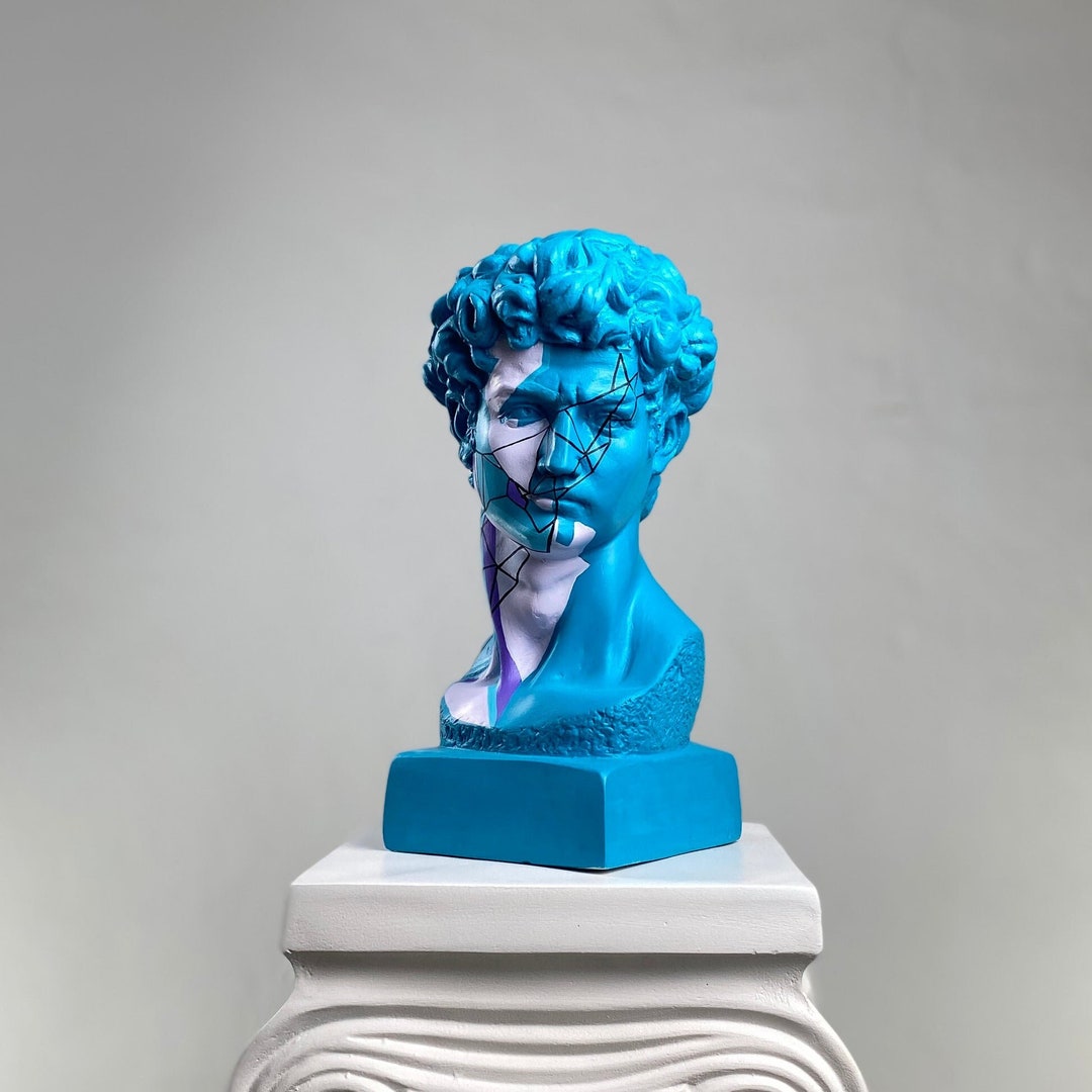 David Sculpture Statue, David Bust Statue, Pop Art Sculpture, Modern ...