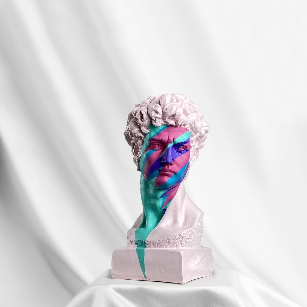 David Sculpture Statue, David Bust Statue, Pop Art Sculpture, Modern ...