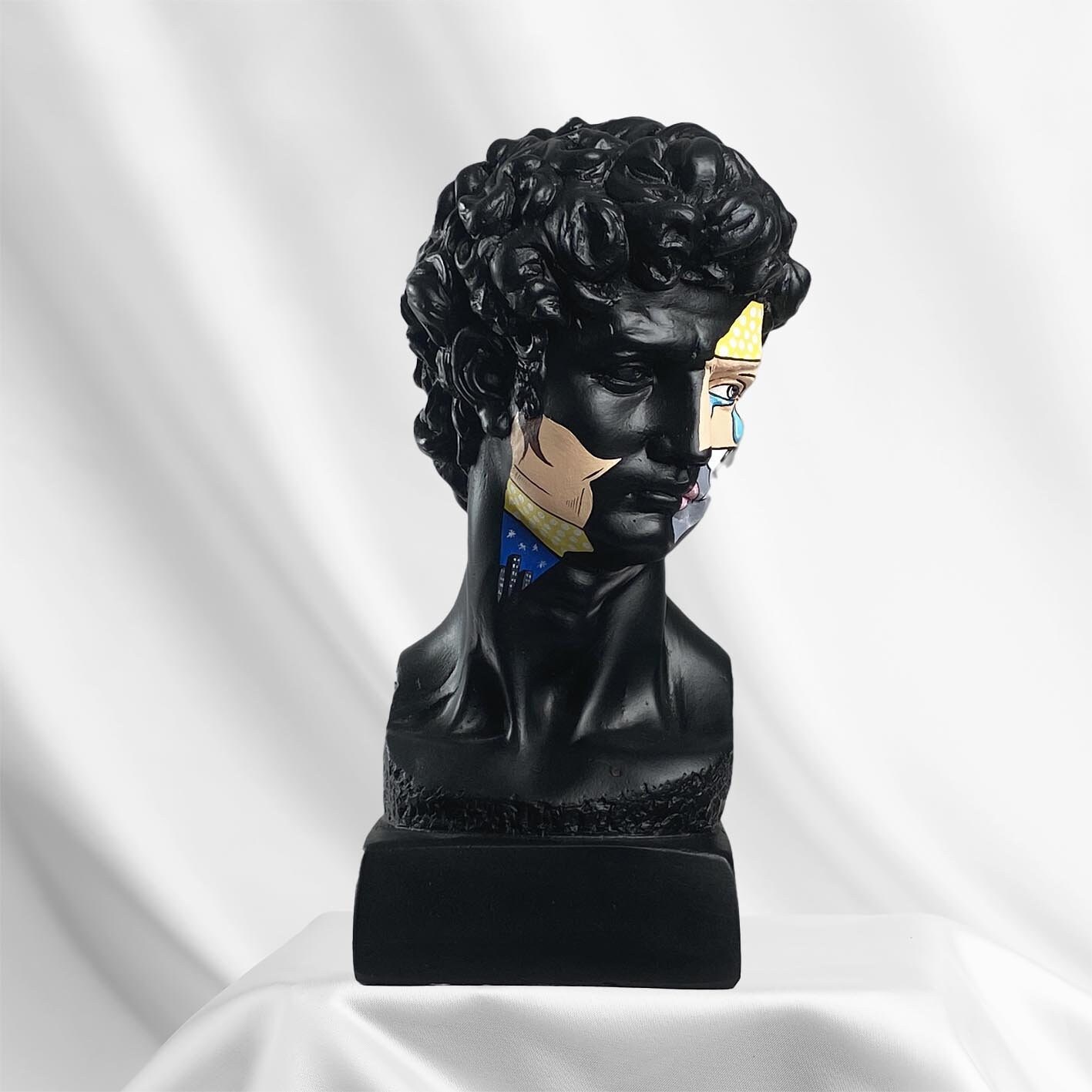 David Sculpture Statue, David Bust Statue, Pop Art Sculpture, Modern ...