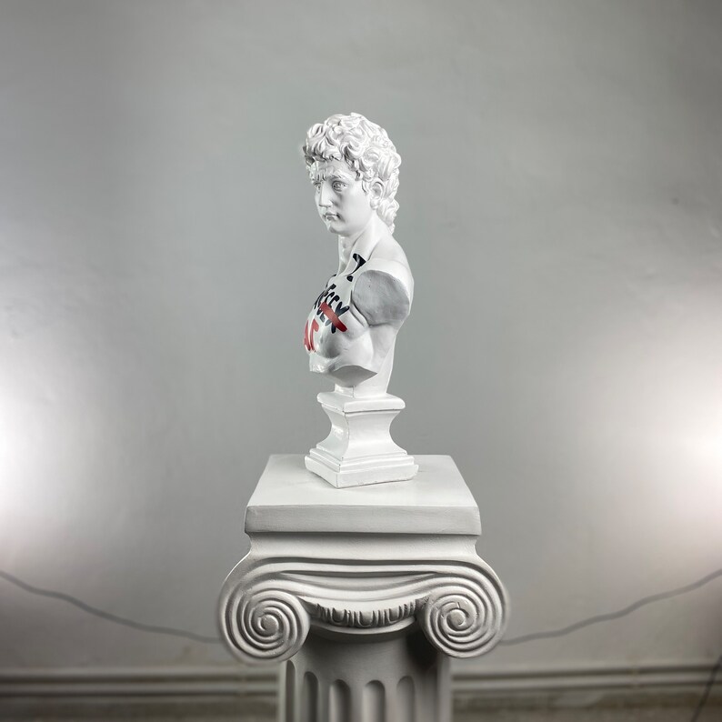 Large David Sculpture Statue, David Bust Statue, Pop Art Sculpture ...