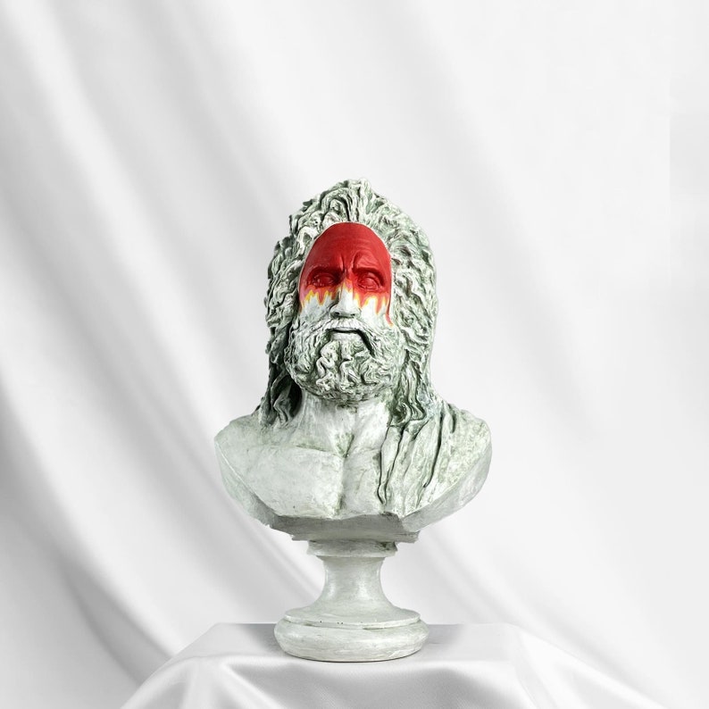 Zeus Pop Art Sculpture Large Zeus Sculpture Statue Zeus Bust - Etsy