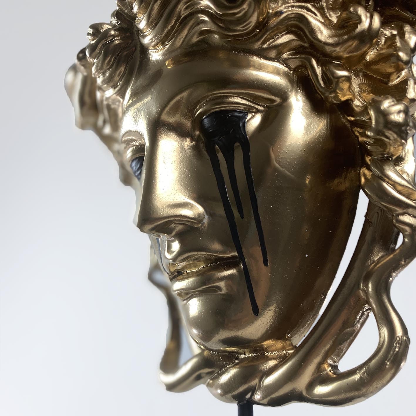 Medusa 'black Tears' Pop Art Sculpture, Modern Home Decor, Medusa Head ...