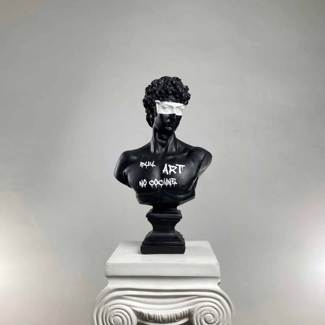Large David Sculpture Statue, David Bust Statue, Pop Art Sculpture ...