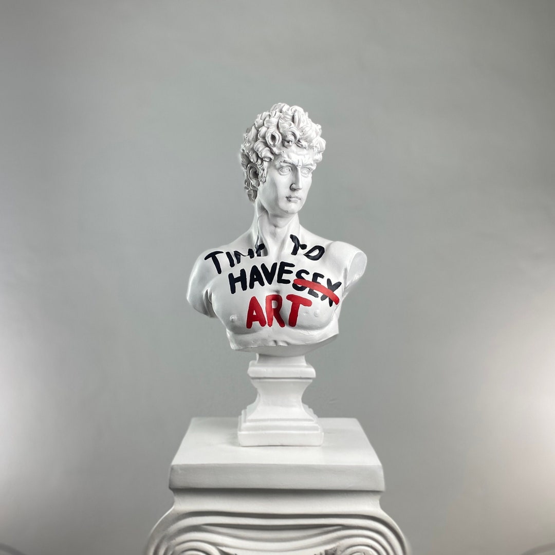 Large David Sculpture Statue David Bust Statue Pop Art - Etsy