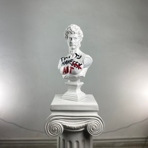 Large David Sculpture Statue, David Bust Statue, Pop Art Sculpture ...