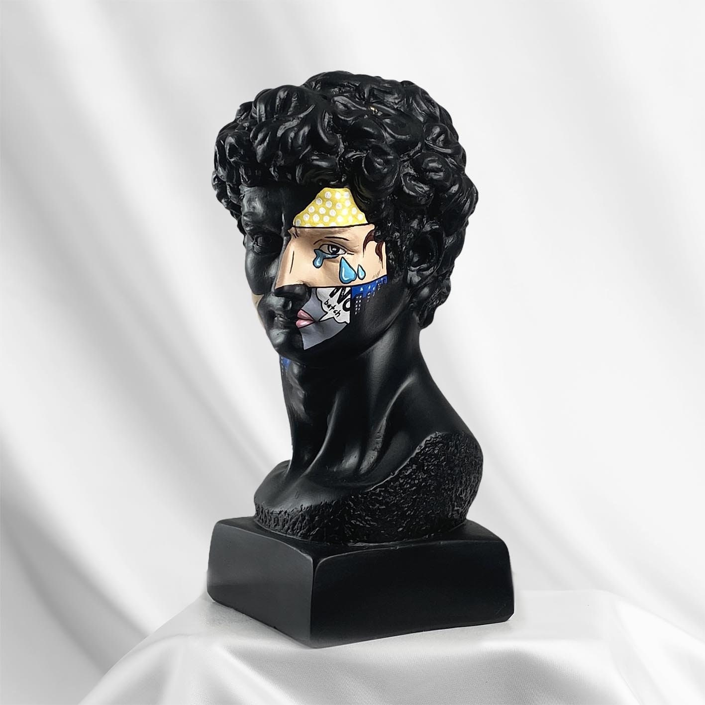 David Sculpture Statue, David Bust Statue, Pop Art Sculpture, Modern ...