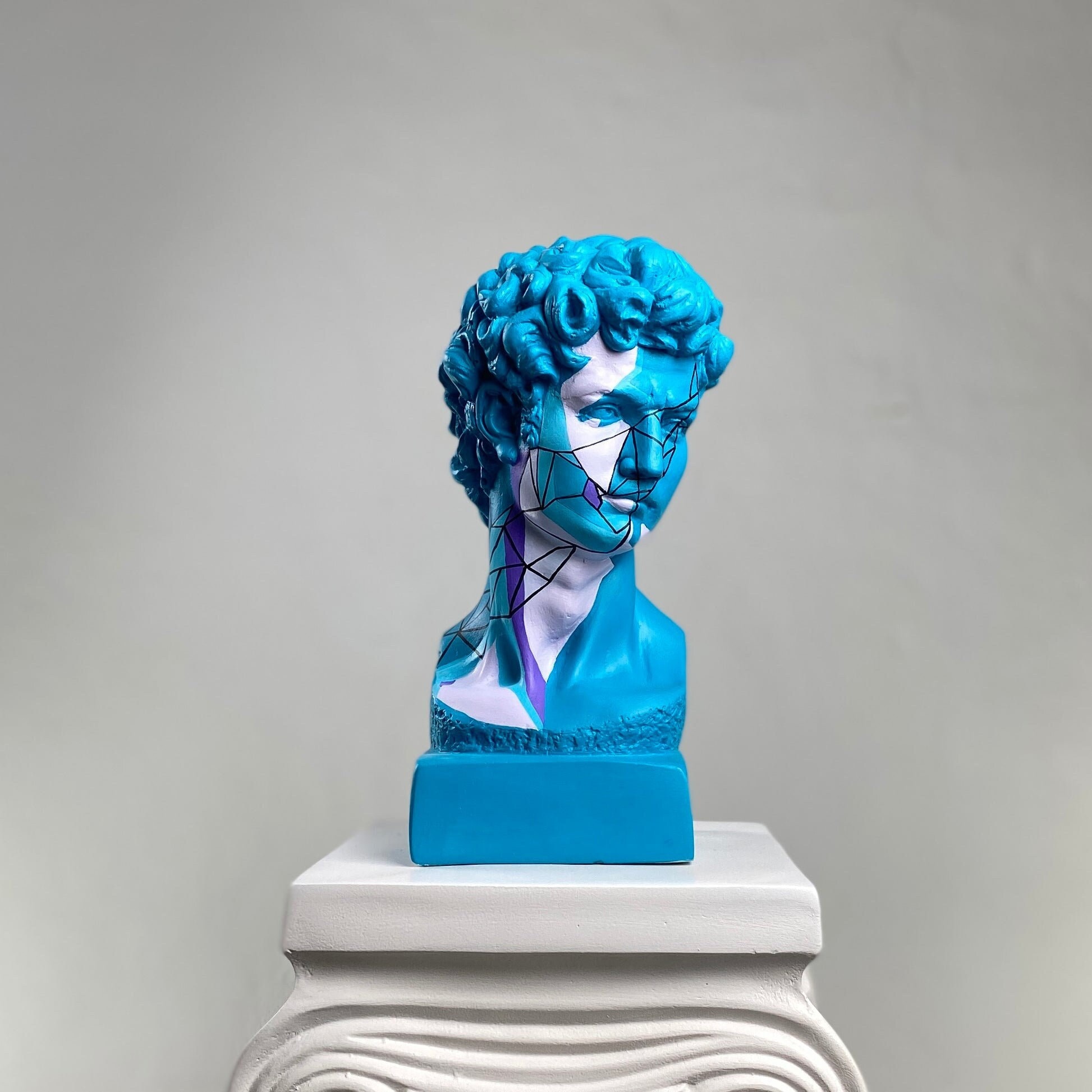 David Sculpture Statue, David Bust Statue, Pop Art Sculpture, Modern ...