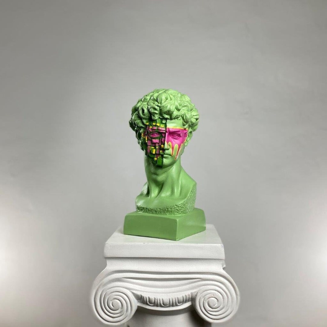 David Sculpture Statue, David Bust Statue, Pop Art Sculpture, Modern ...