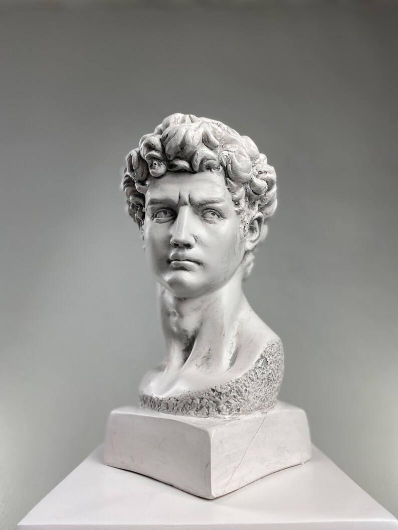 David Sculpture Statue David Bust Statue Pop Art Sculpture - Etsy