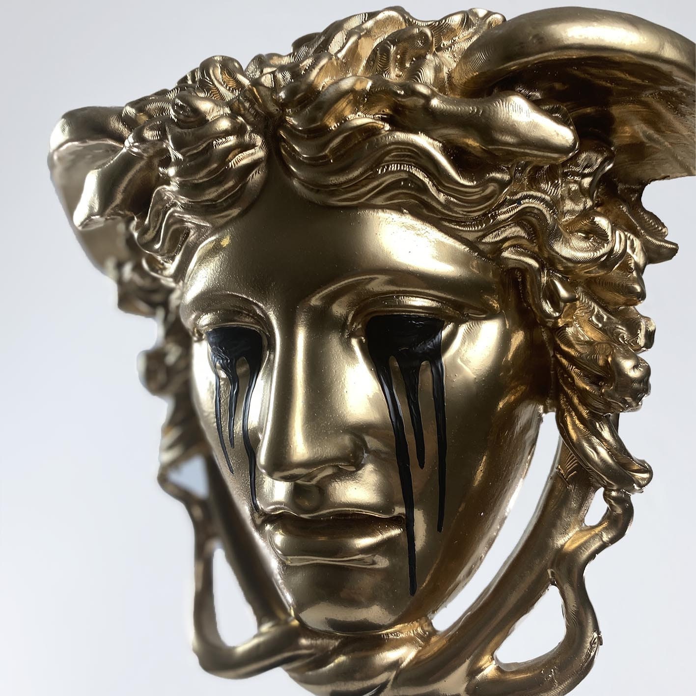 Medusa 'black Tears' Pop Art Sculpture, Modern Home Decor, Medusa Head ...