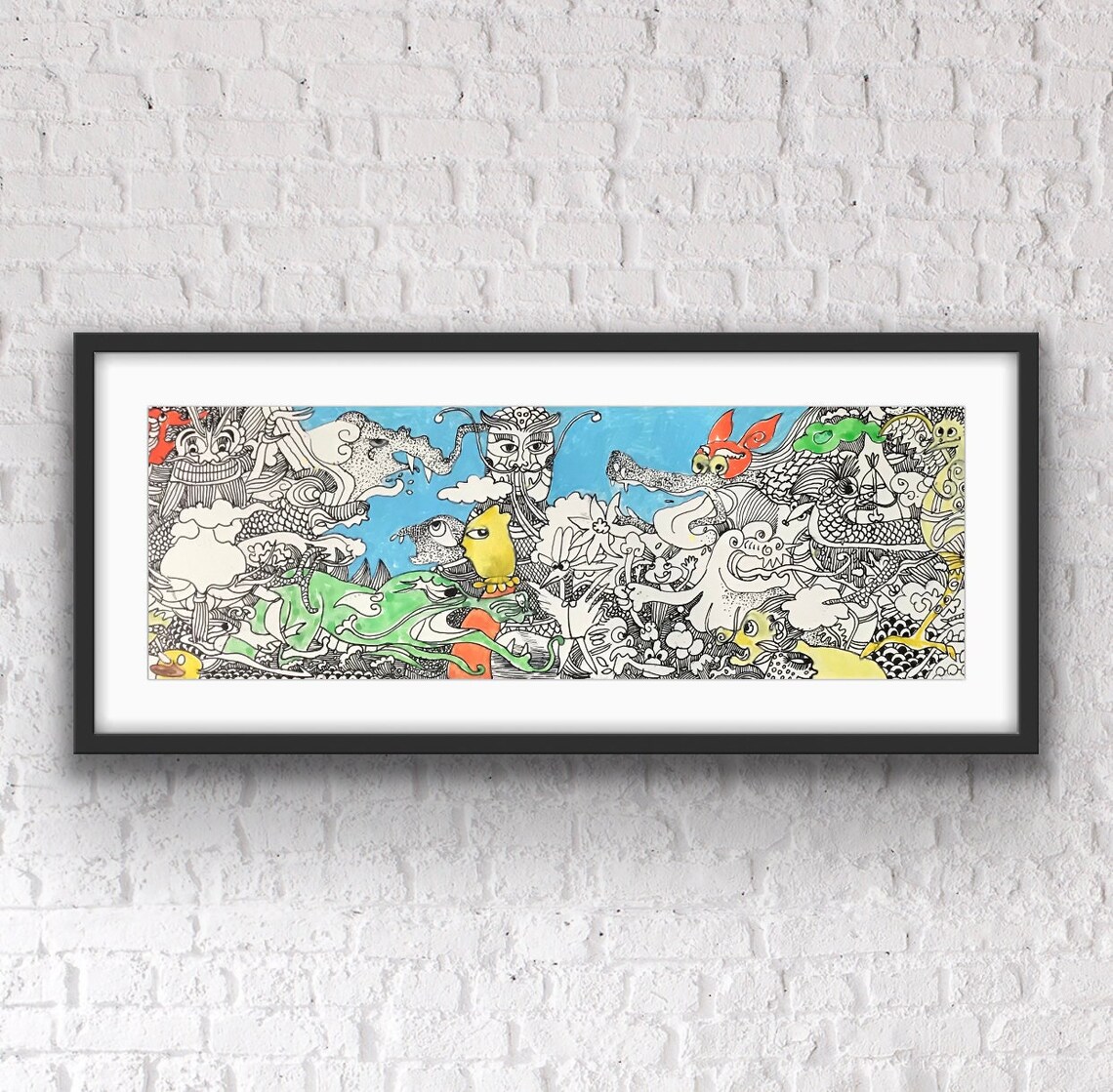 Long Narrow Wall Art/horizontal Printable Wall Art/ Imaginary - Etsy