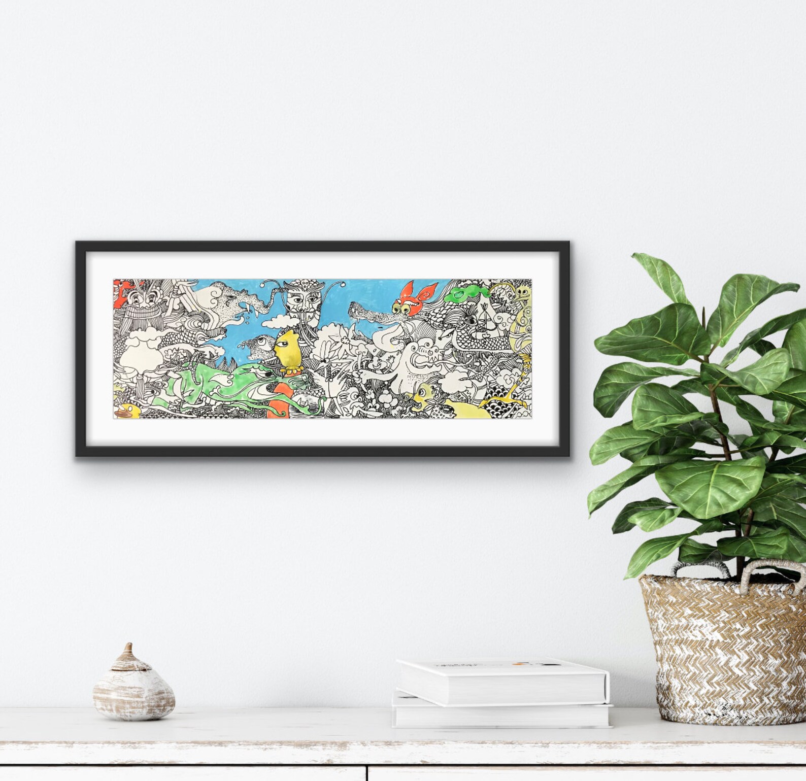 Long Narrow Wall Art/horizontal Printable Wall Art/ Imaginary - Etsy