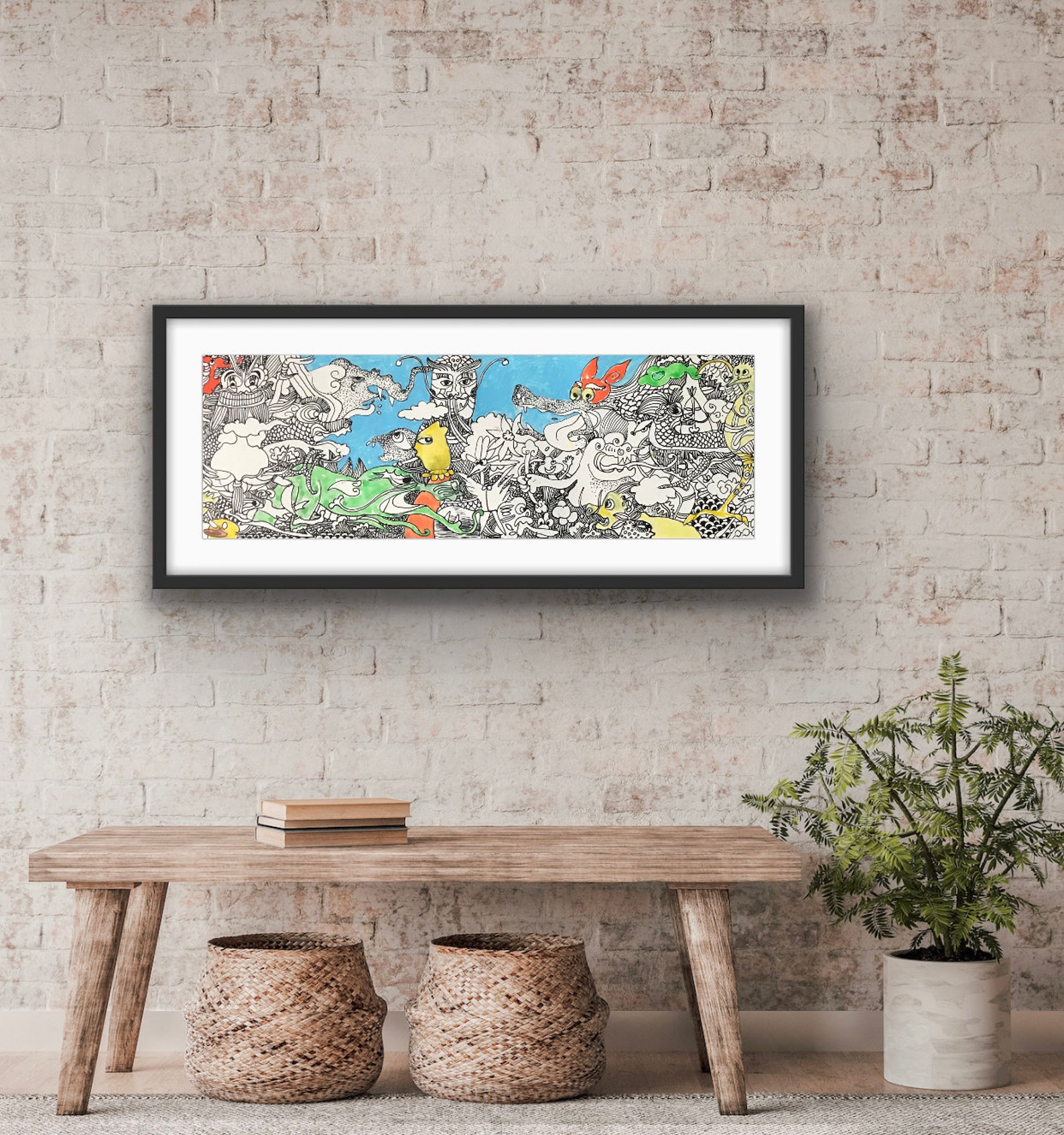 Long Narrow Wall Art/horizontal Printable Wall Art/ Imaginary - Etsy