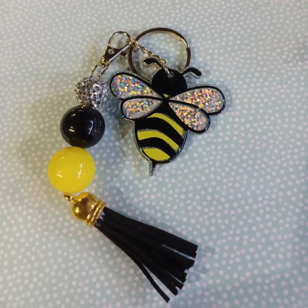 Bee Acrylic Keychains - Etsy