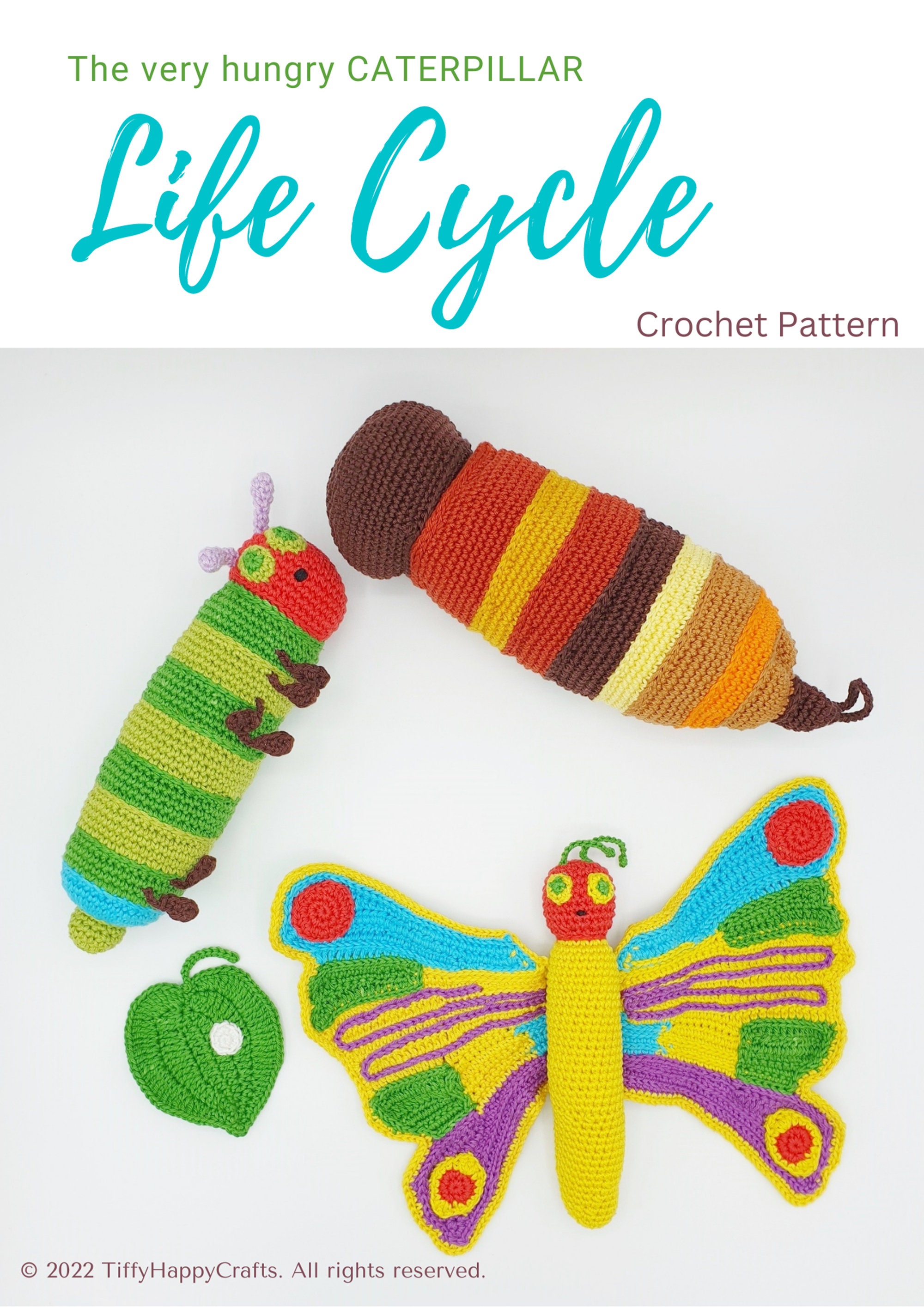 The Very Hungry Caterpillar Life Cycle Play Set Amigurumi - Etsy Australia