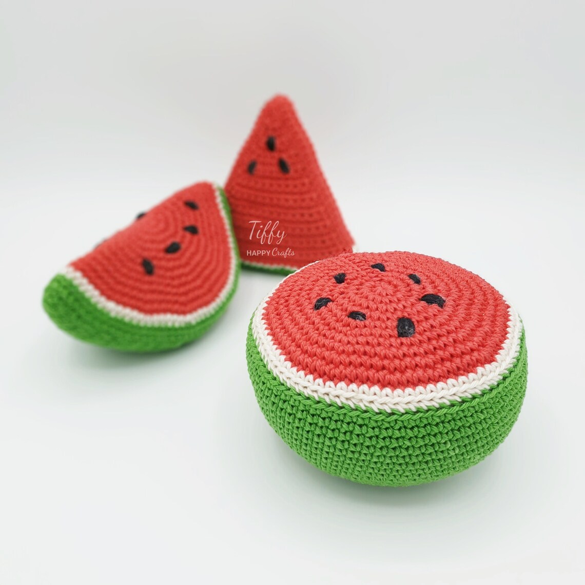 Set - Adorable Watermelons | Fruit and Vegetable Crochet Pattern (EN&DE ...