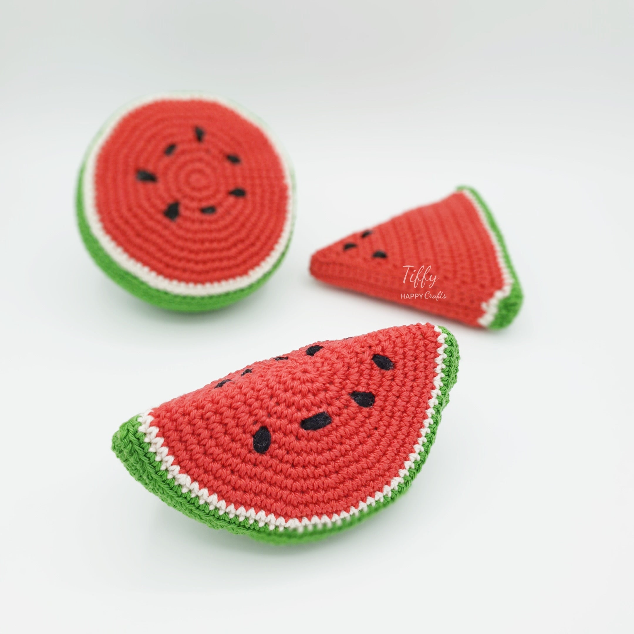 Set - Adorable Watermelons | Fruit and Vegetable Crochet Pattern (EN&DE ...
