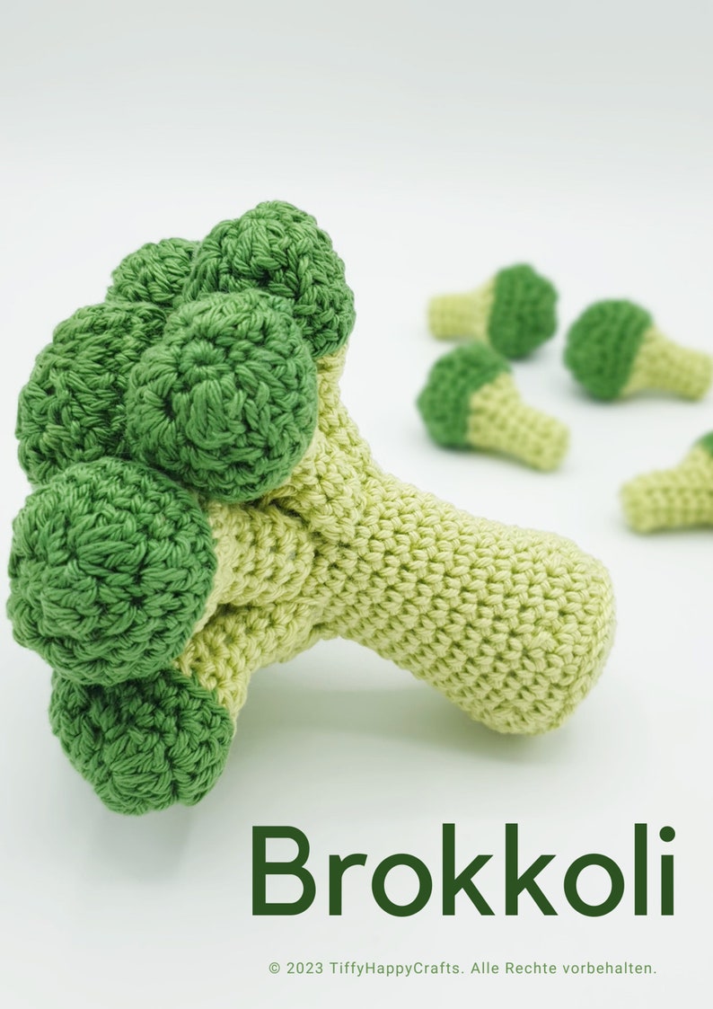 Broccoli Crochet Play Food Pattern PDF - Etsy.de
