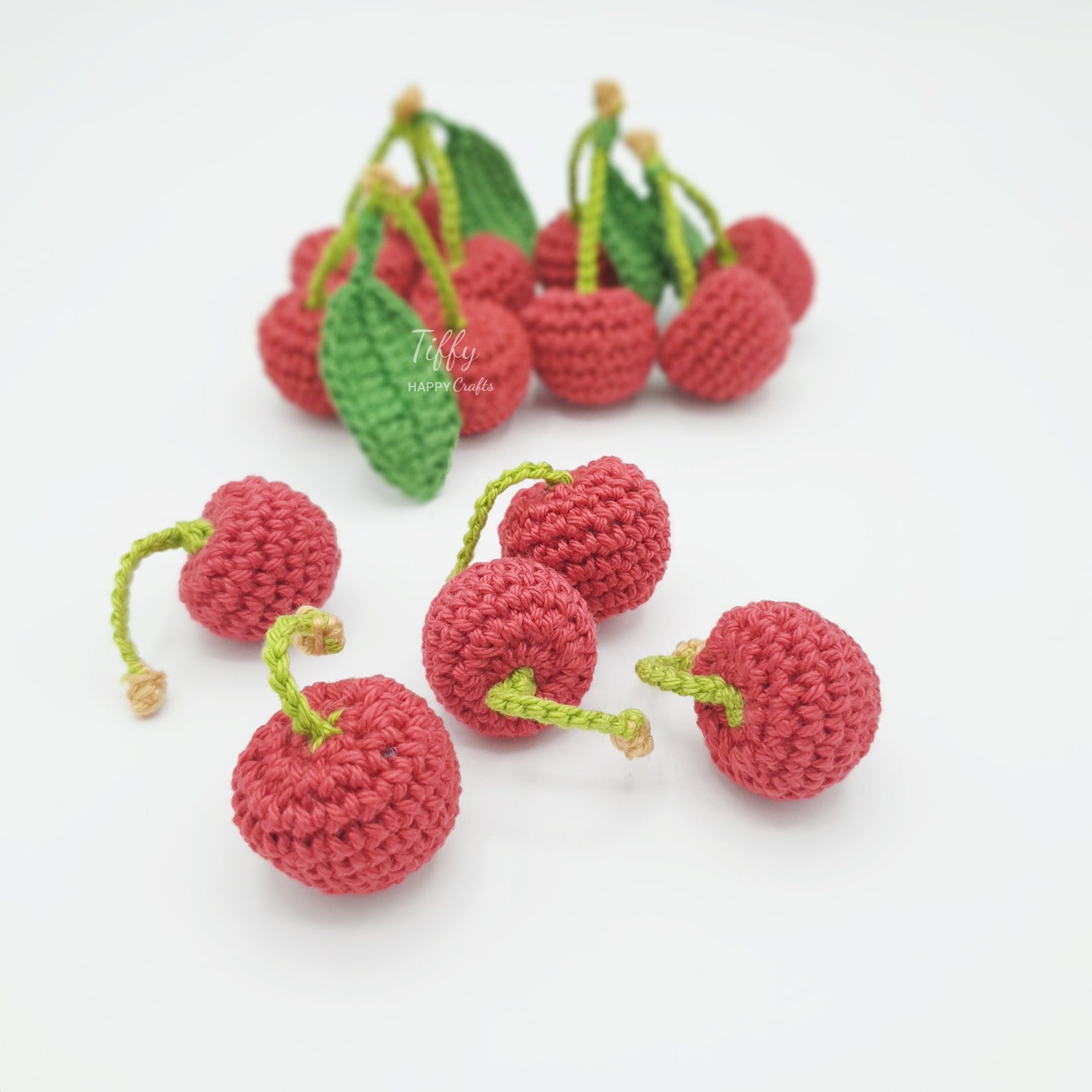 The Adorable Cherry | Bunch of Cherries Crochet Pattern in English and ...