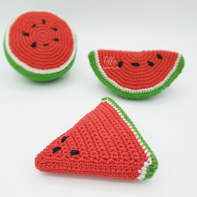 Set - Adorable Watermelons | Fruit and Vegetable Crochet Pattern (EN&DE ...