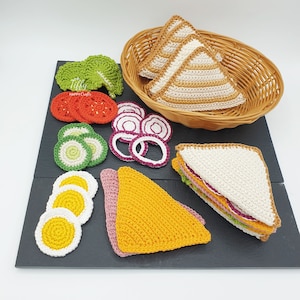 Triangle Sandwich Play Set | Amigurumi Crochet Play Food Pattern PDF in ...