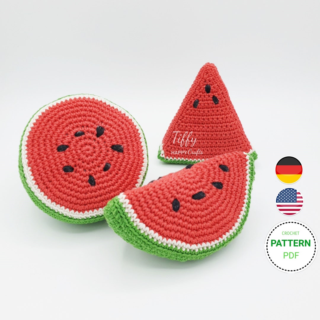 Set-perfect Watermelons Fruit and Vegetable Crochet Pattern EN&DE PDF File Instant Download ...