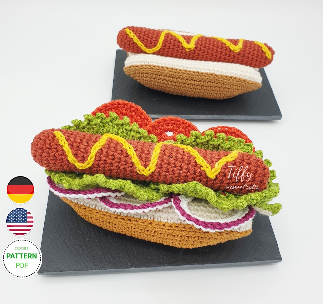 Hot Dog for Children's Kitchen, Shop Accessories | Crochet Pattern in ...
