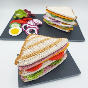 Triangle Sandwich Play Set | Amigurumi Crochet Play Food Pattern PDF in ...