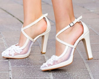 Lace Bridal Heels | Etsy