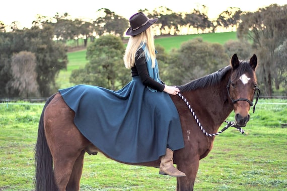 DEBORAH Wool Riding Skirt - Etsy
