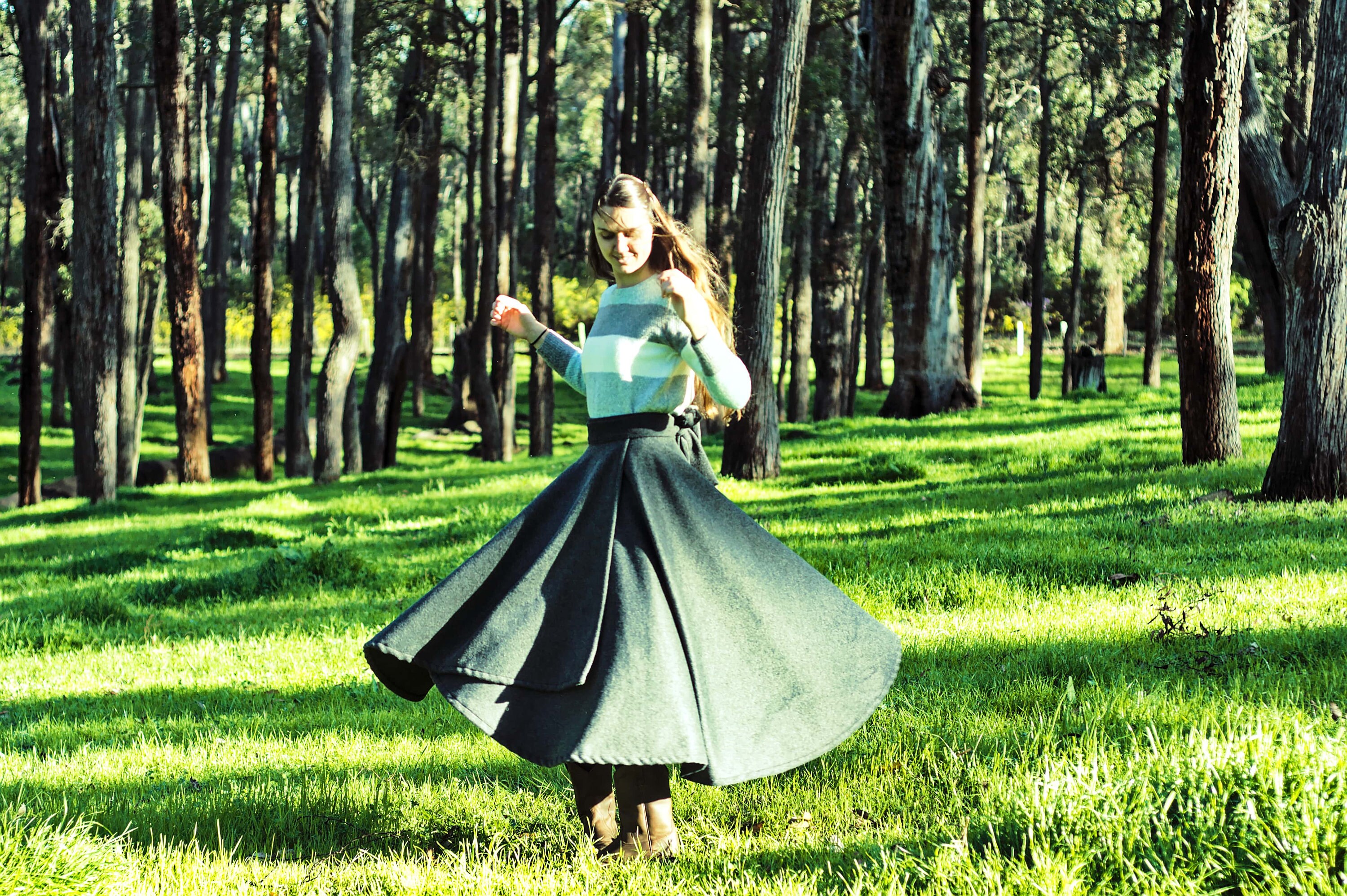 MIRIAM Wool Riding Skirt - Etsy