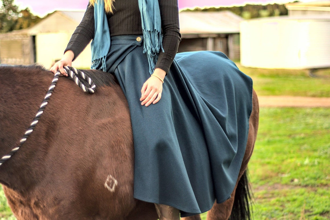 DEBORAH Wool Riding Skirt - Etsy