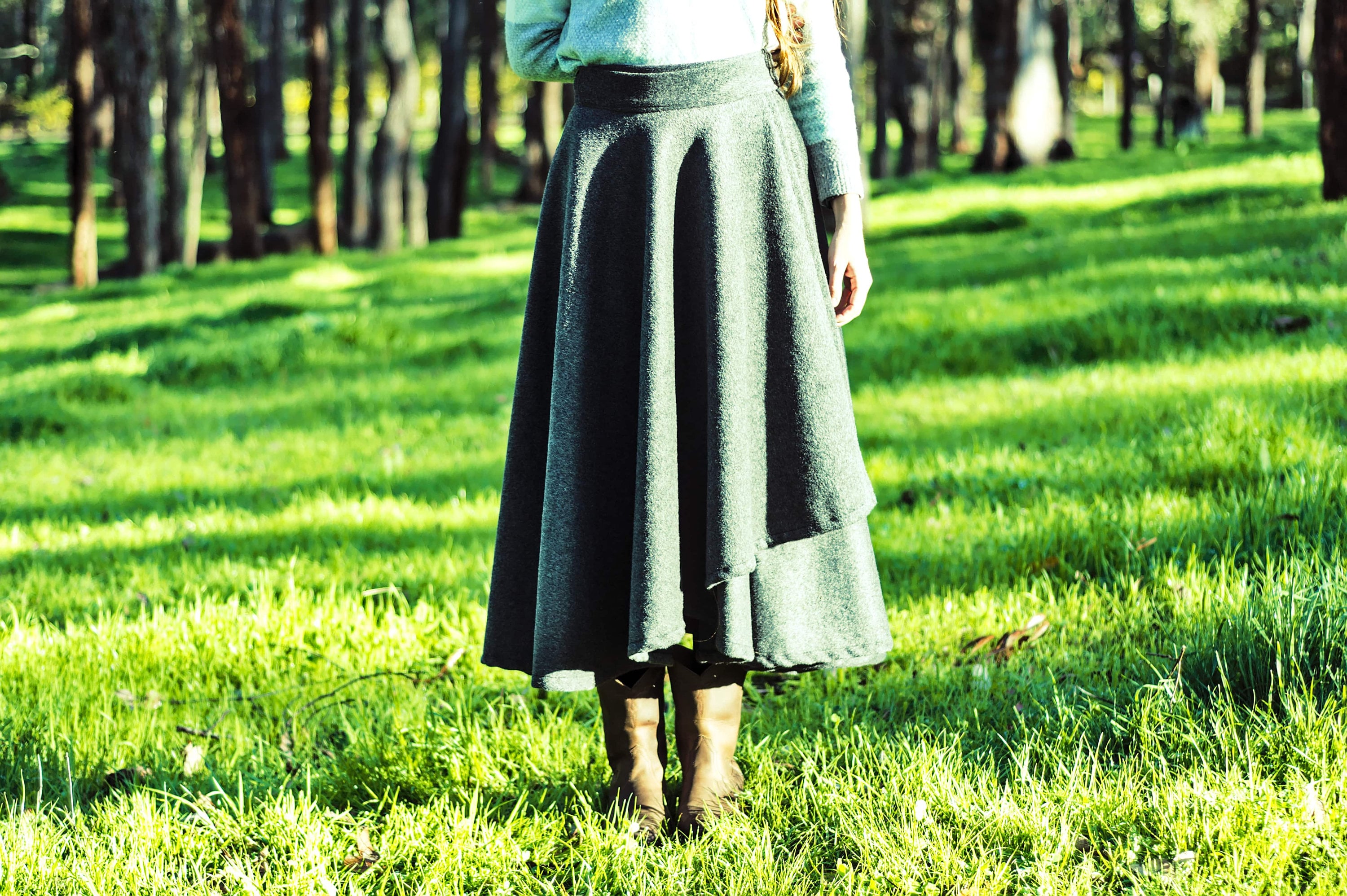 MIRIAM Wool Riding Skirt - Etsy