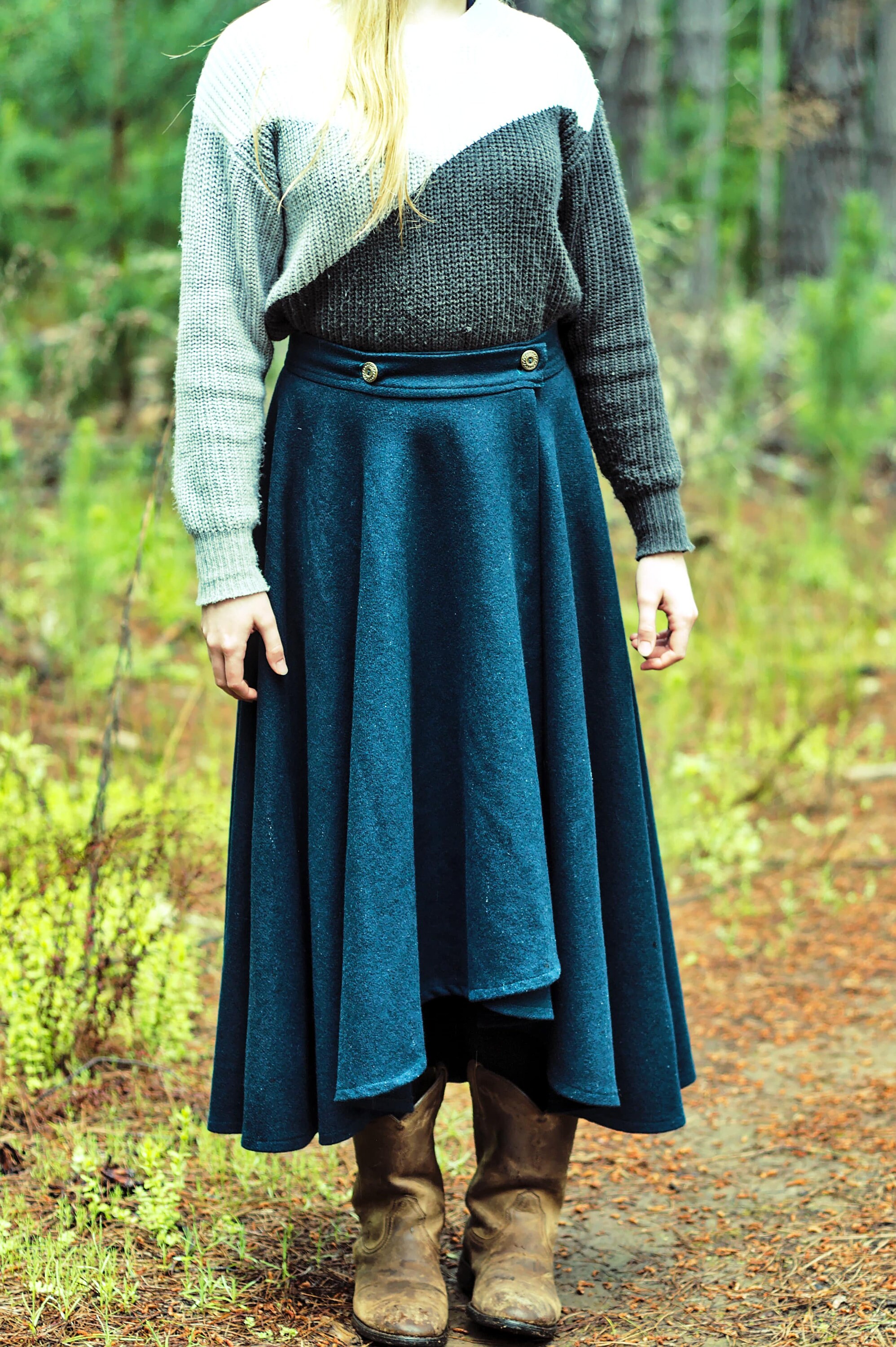 DEBORAH Wool Riding Skirt - Etsy