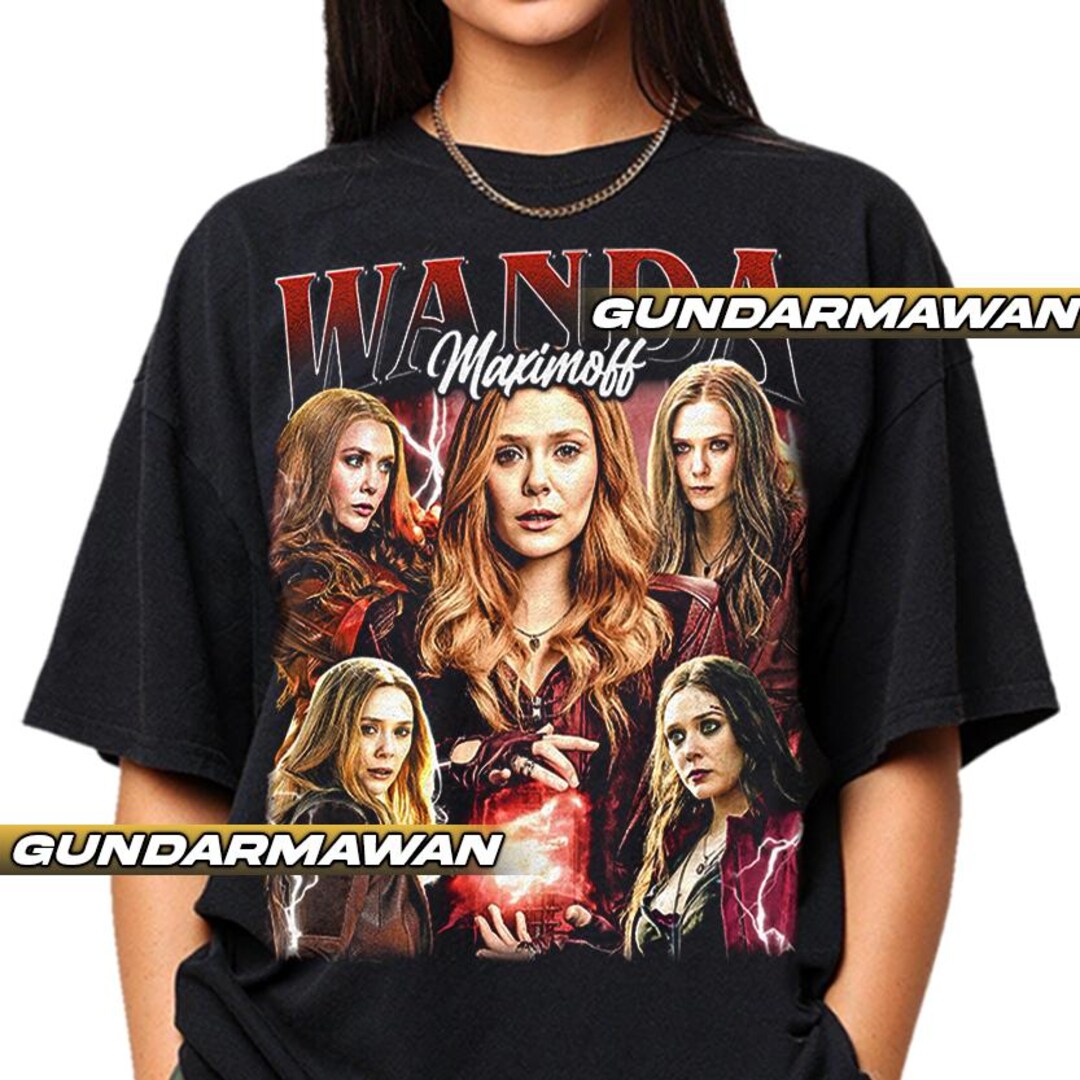 Wanda Maximoff Shirt Scarlet Witch T Shirt, Marvel Fan Art Tee, Vintage ...