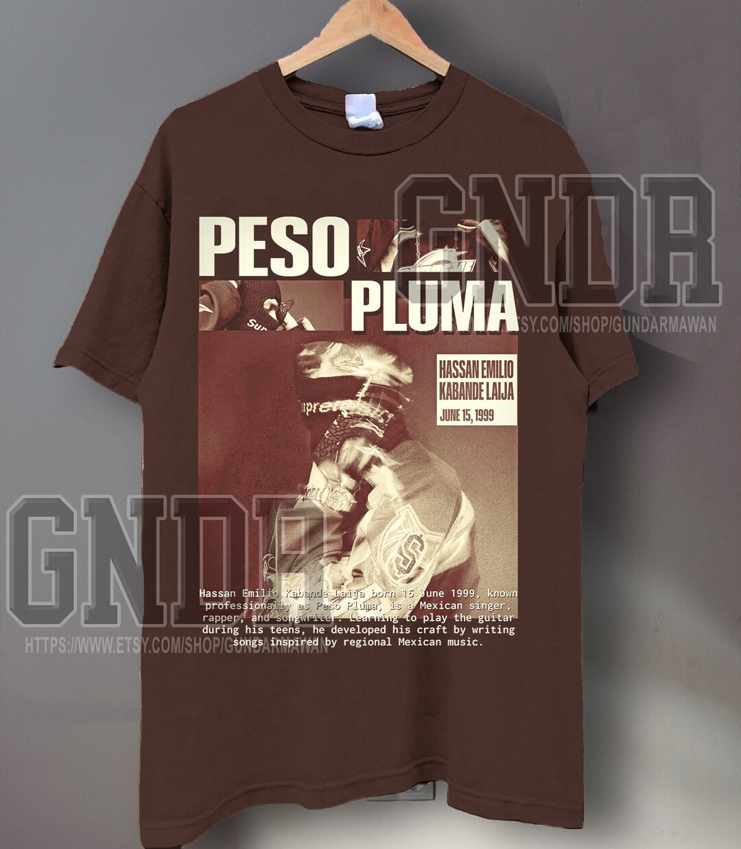Peso Pluma Tshirt, Hassan Emilio Kabande Laija T-shirt, Peso Pluma ...