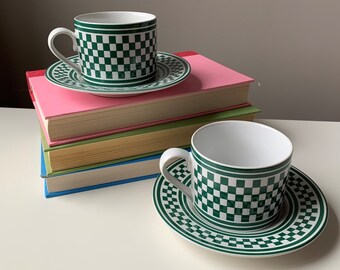 Green Checker Pottery - Etsy