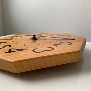 80's Elgin Wood Butcher Block Wall Clock - Etsy