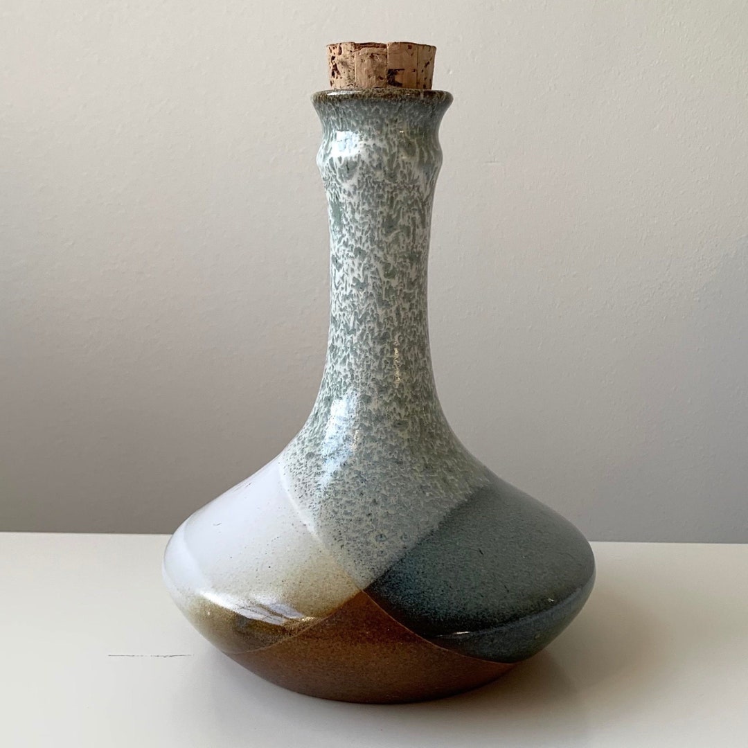 Vintage Pottery Decanter With Stopper - Etsy