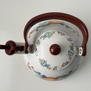 Vintage Corelle Abundance Enamel Tea Kettle - Etsy