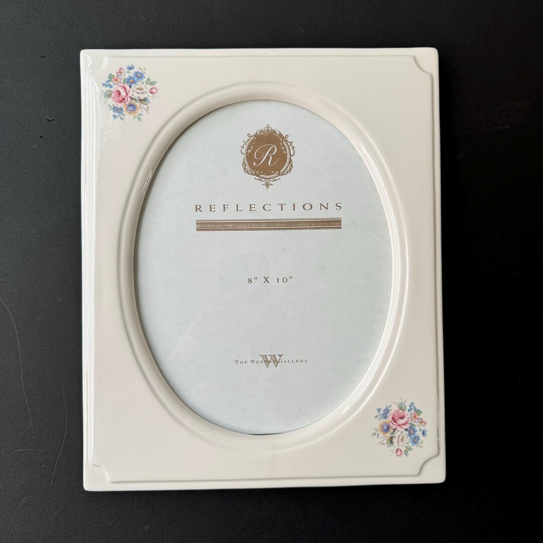 Vintage 8x10 Floral Ceramic Picture Frame - Etsy