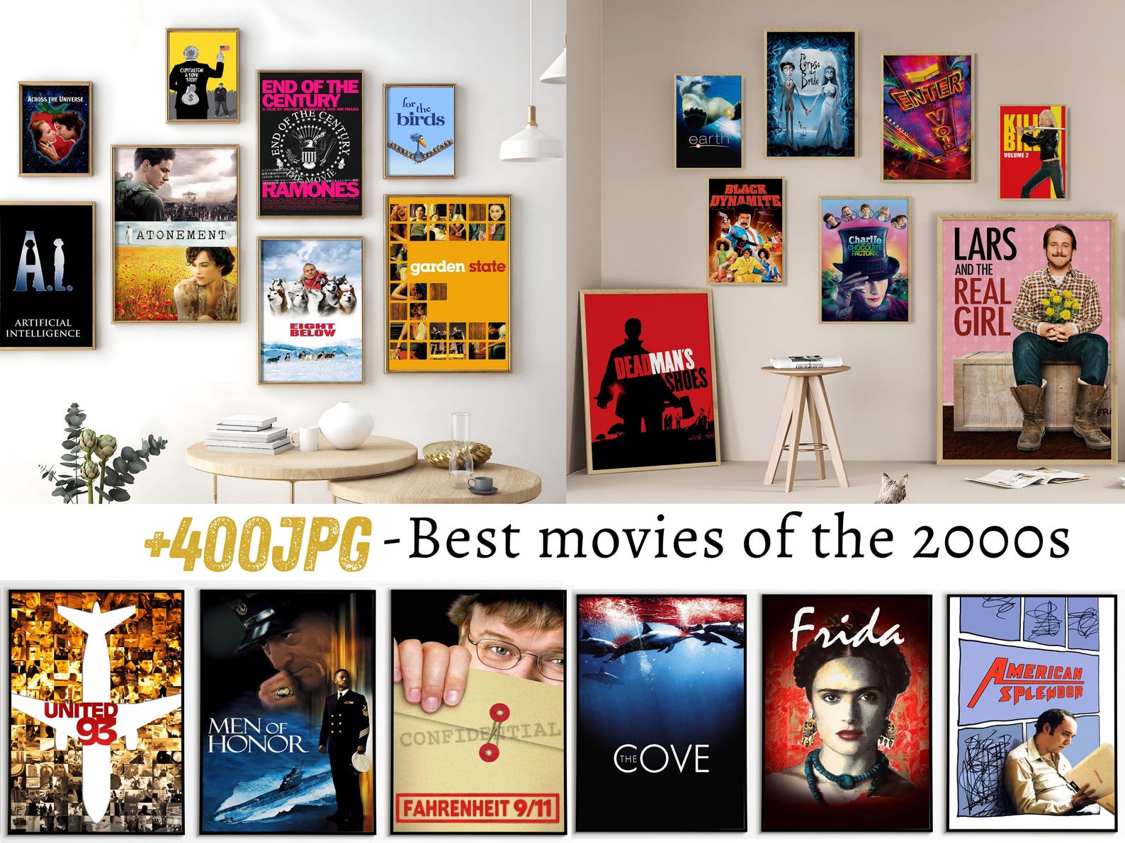 Best 2000s Movies - Vintage Film Posters Collection - Retro Cinema Wall ...