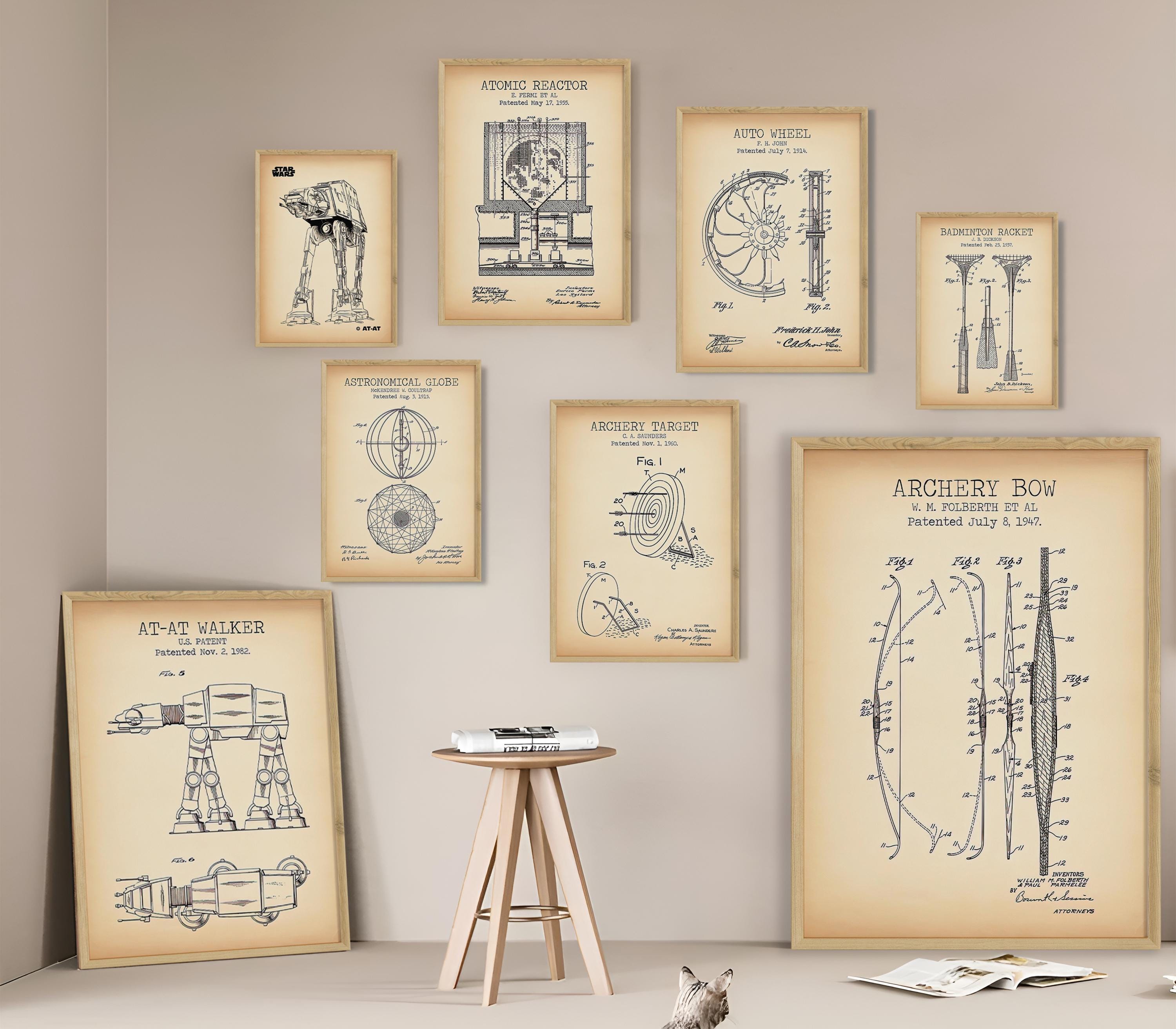 Vintage Patent Posters -2000 Antique Invention Blueprints - Industrial ...