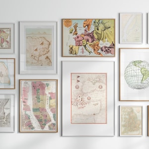 Antique Printable Maps, 167 Vintage Maps, Instant Download, Antique ...