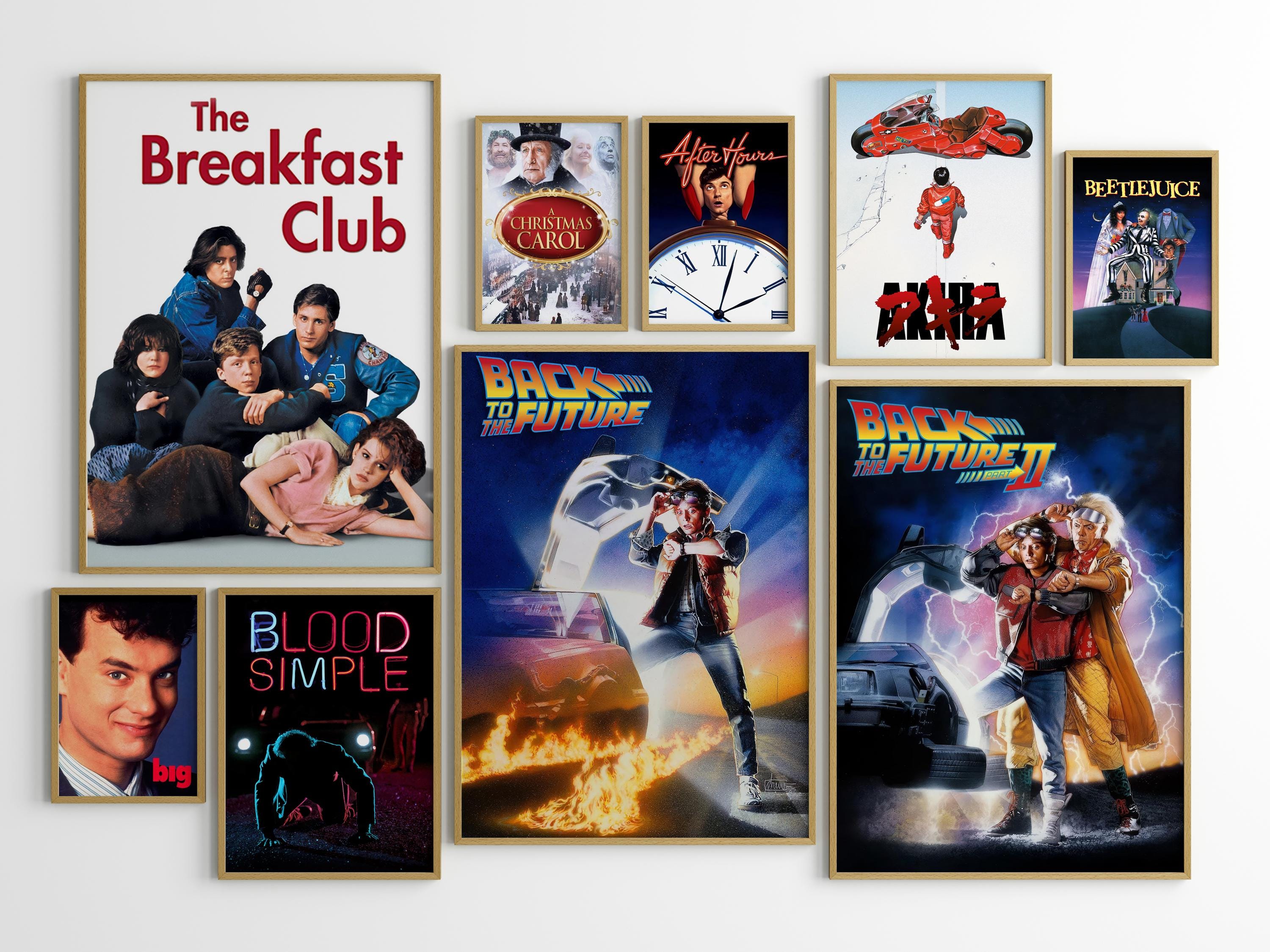 Best 1980s Films Vintage Movie Poster Pack - Retro Wall Art Decor ...